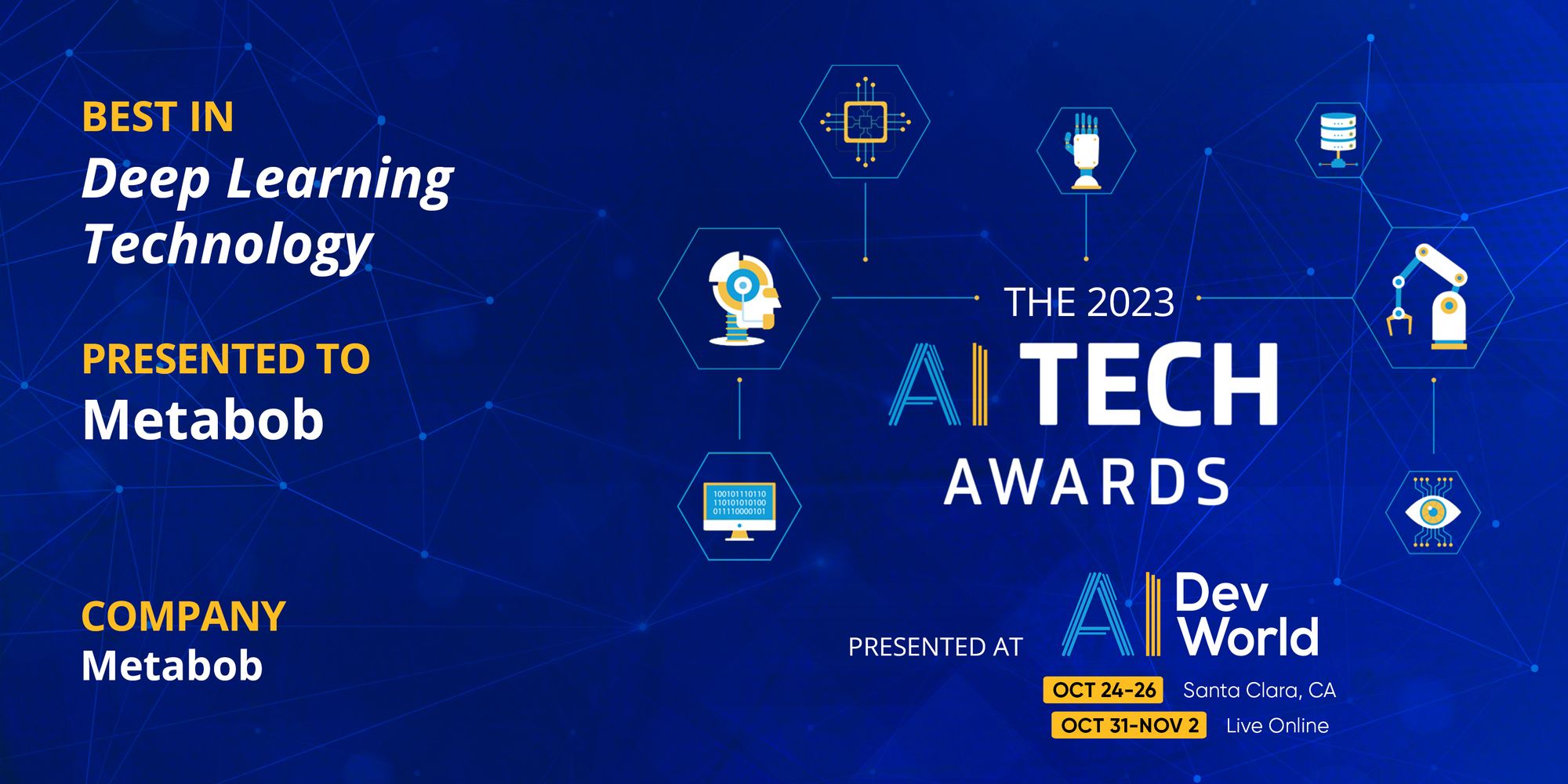 Metabob Wins Best in Deep Learning Technology Award by DevNetwork